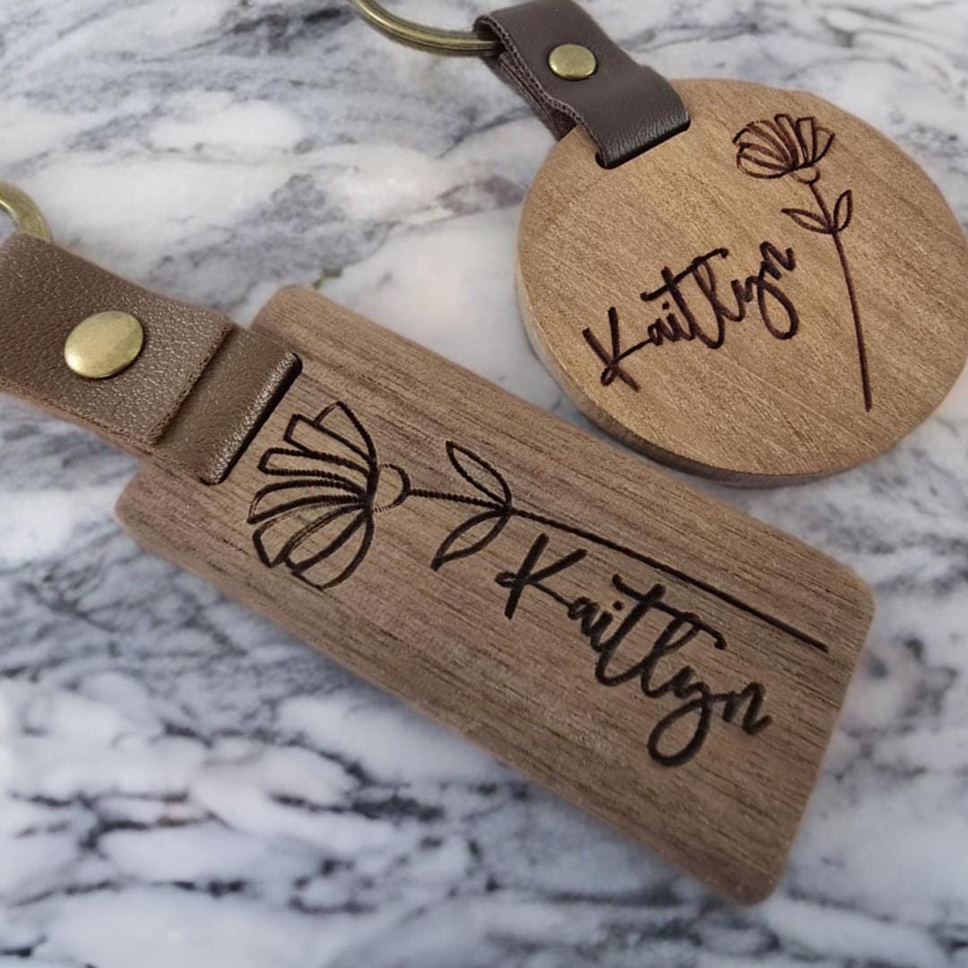 Engraved Wooden Keychains | Boho Rustic Gift | Bridesmaid Gifts ...