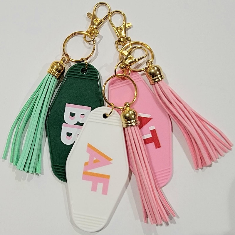 Preppy Keychain - Etsy