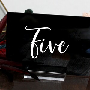 Custom Acrylic Table Numbers With Stand Minimalist Wedding Decor Boho ...