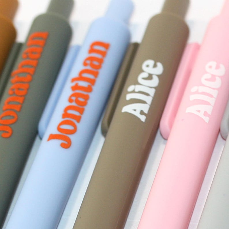 Set of 3 Personalized Pens Printed With Name or Saying, Custom Pens ...