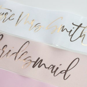 Personalized Sash for Bachelorette Party, Custom Bridal Sash for Bride ...
