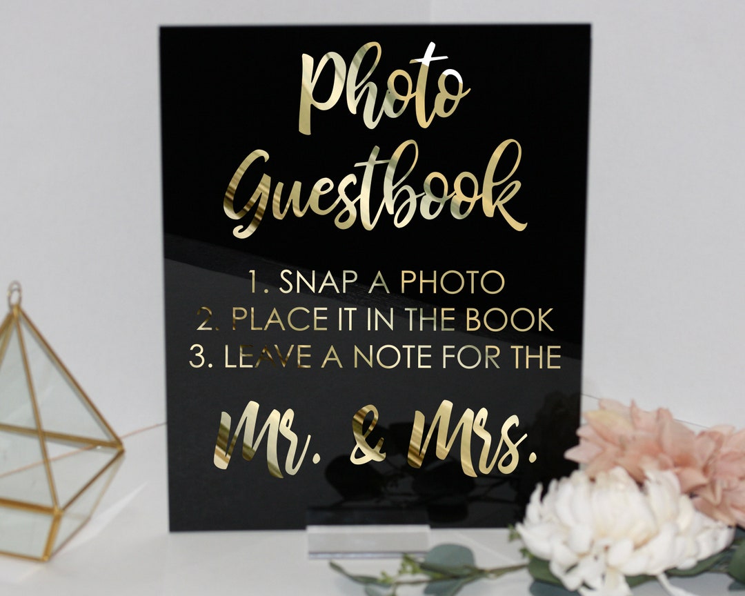 Photo Guestbook Sign, Instant Photo Guestbook Sign, Photo Booth Guest ...