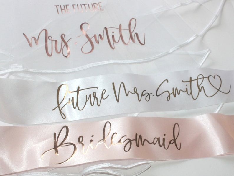 Personalized Sash for Bachelorette Party, Custom Bridal Sash for Bride ...
