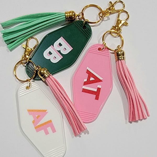 Preppy Keychain - Etsy