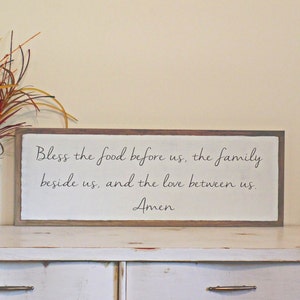 Inspirational Signs / Bless the Food Wall Art / Christian Wall Decor ...