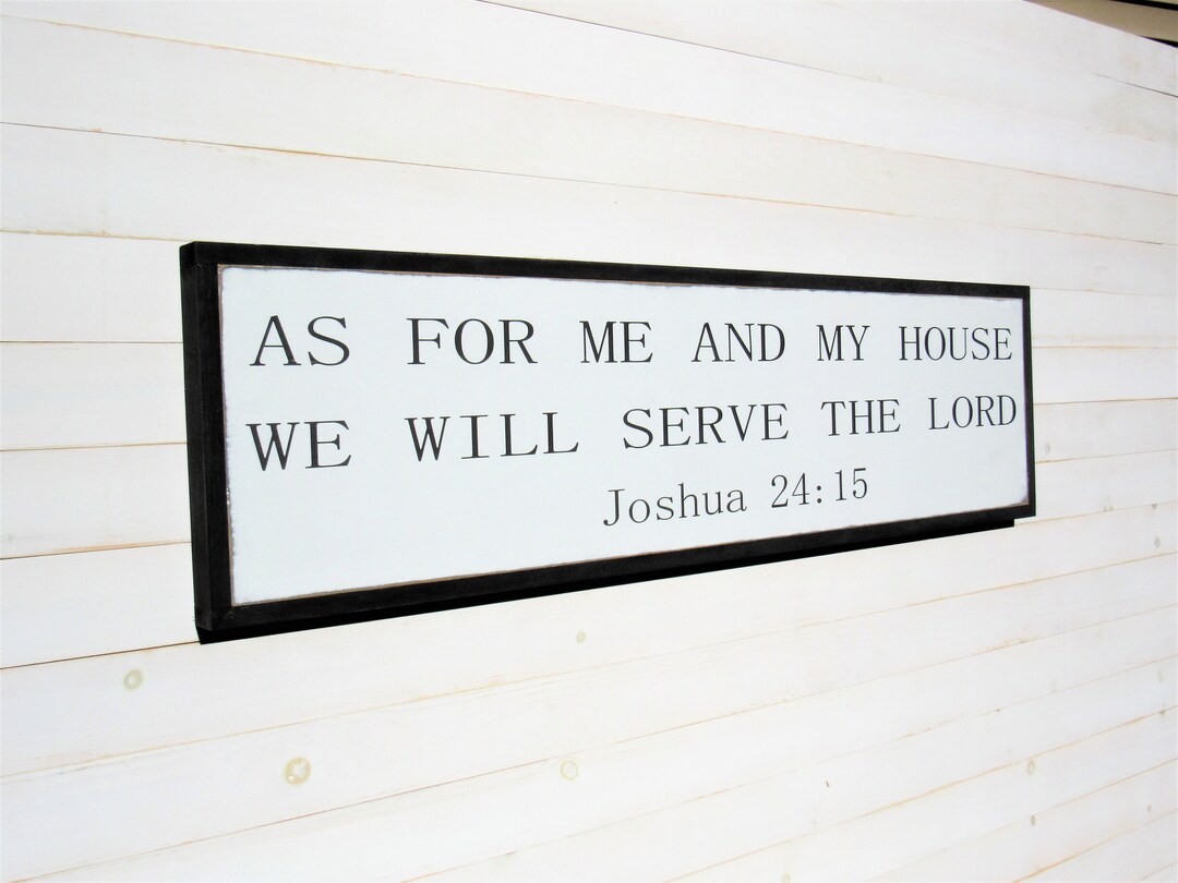 As for Me and My House/ Wood Sign / Joshua 24:15 / Bible Verse Sign ...