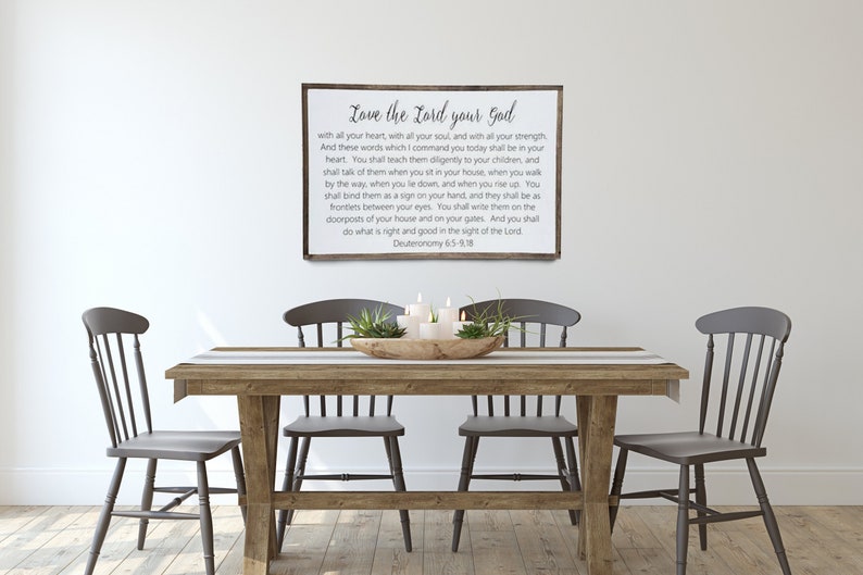 Love the Lord Your God Sign: Deuteronomy 6 - Bible Verse Sign ...