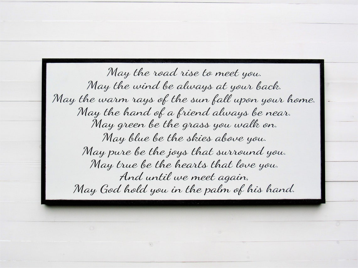 May the Road Rise to Meet You Wood Sign / Irish Blessing Sign - Etsy
