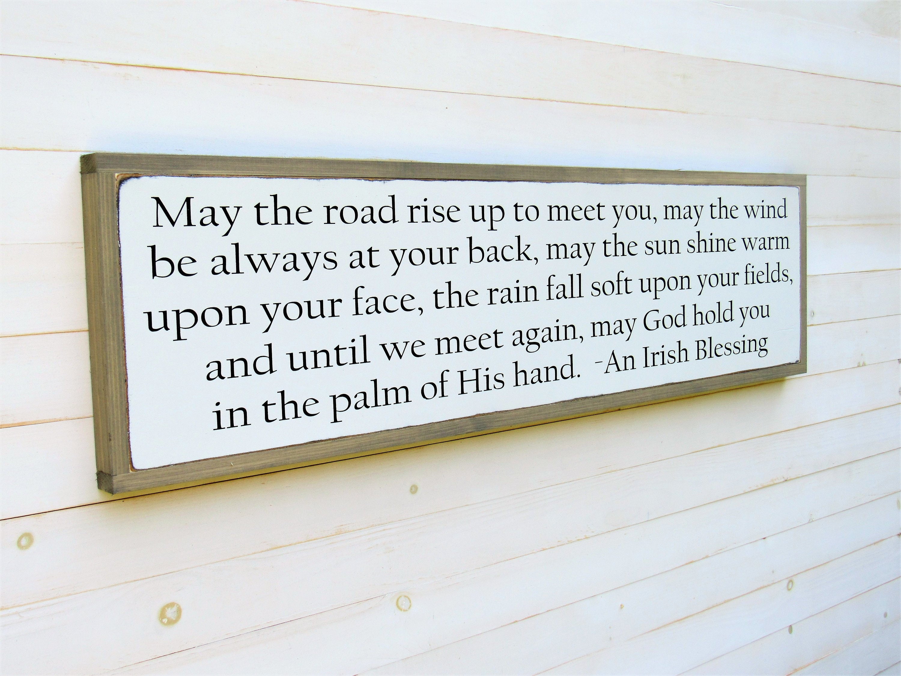 May the Road Rise to Meet You Wood Sign / Irish Blessing - Etsy