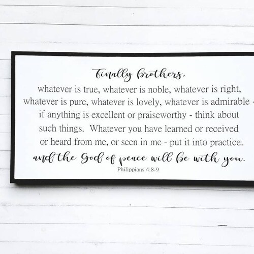 Whatever is True Philippians 4:8 Faith Decor Wood Sign - Etsy