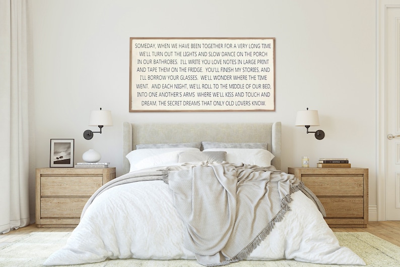 Bedroom Wall Art / Master Bedroom Sign / Over the Bed Sign / - Etsy