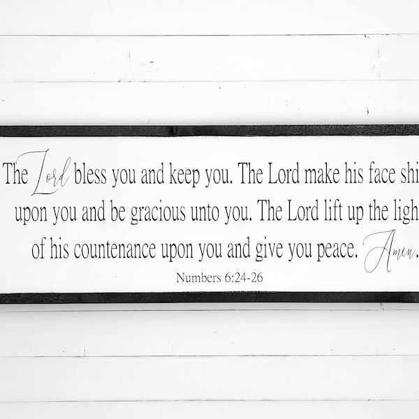 The Lord Bless You and Keep You Sign - Etsy