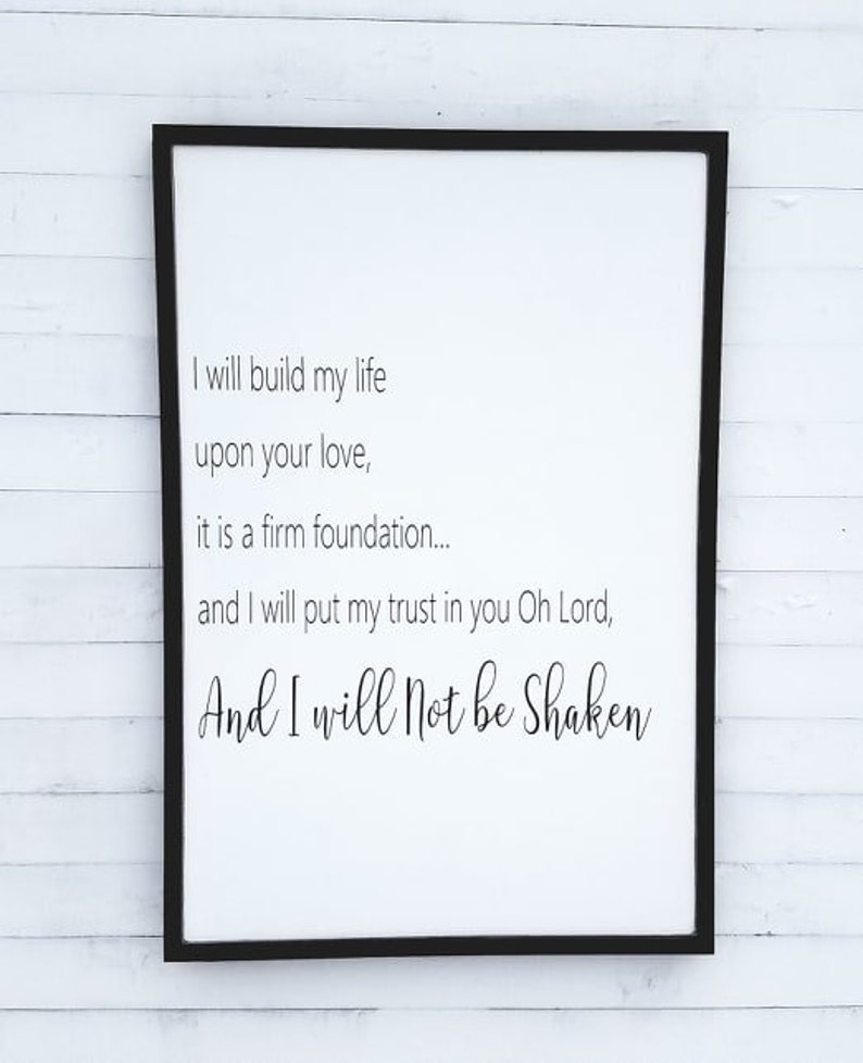 I Will Build My Life/ Christian Wood Sign /inspirational Wall | Etsy