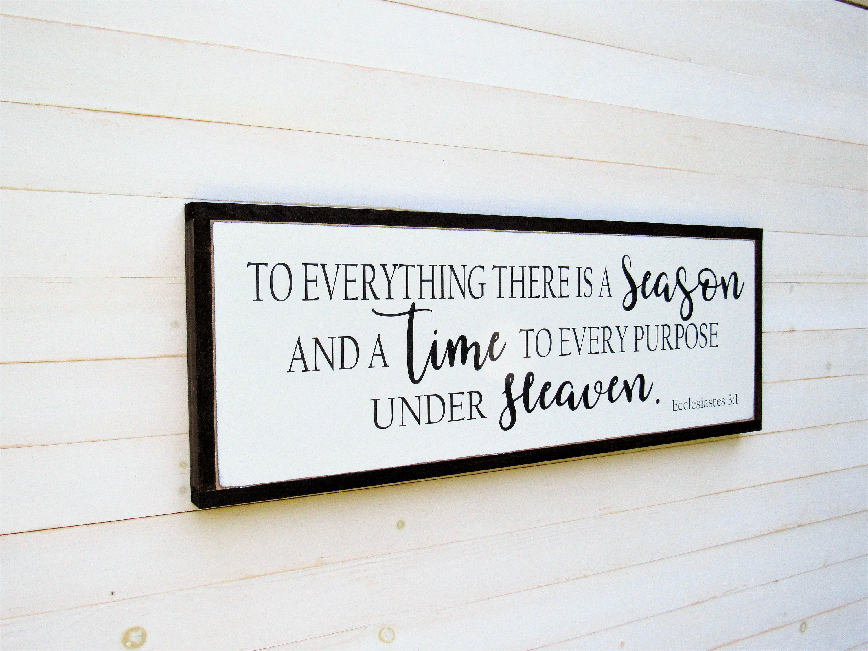 To Everything There is a Time and Season / Wood Sign / Bible - Etsy UK