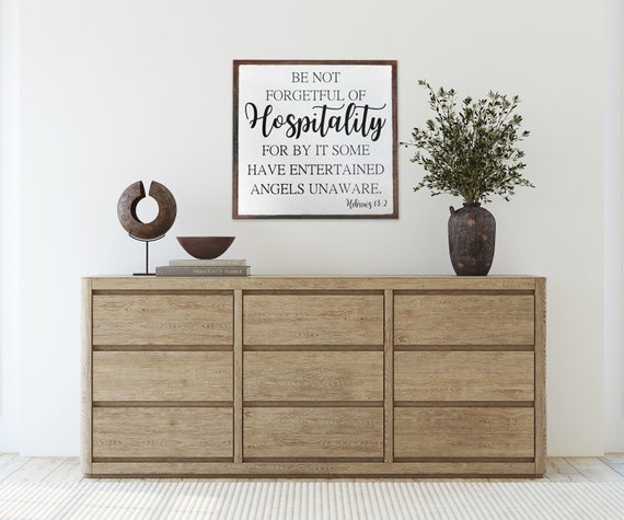 Scripture Sign / Hewbrew 13 / Hospitality Sign / Bible Verse - Etsy
