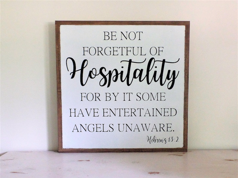 Scripture Sign / Hewbrew 13 / Hospitality Sign / Bible Verse Wall Art ...