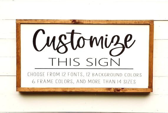 Custom Sign / Personalized Sign / Custom Wall Art / - Etsy