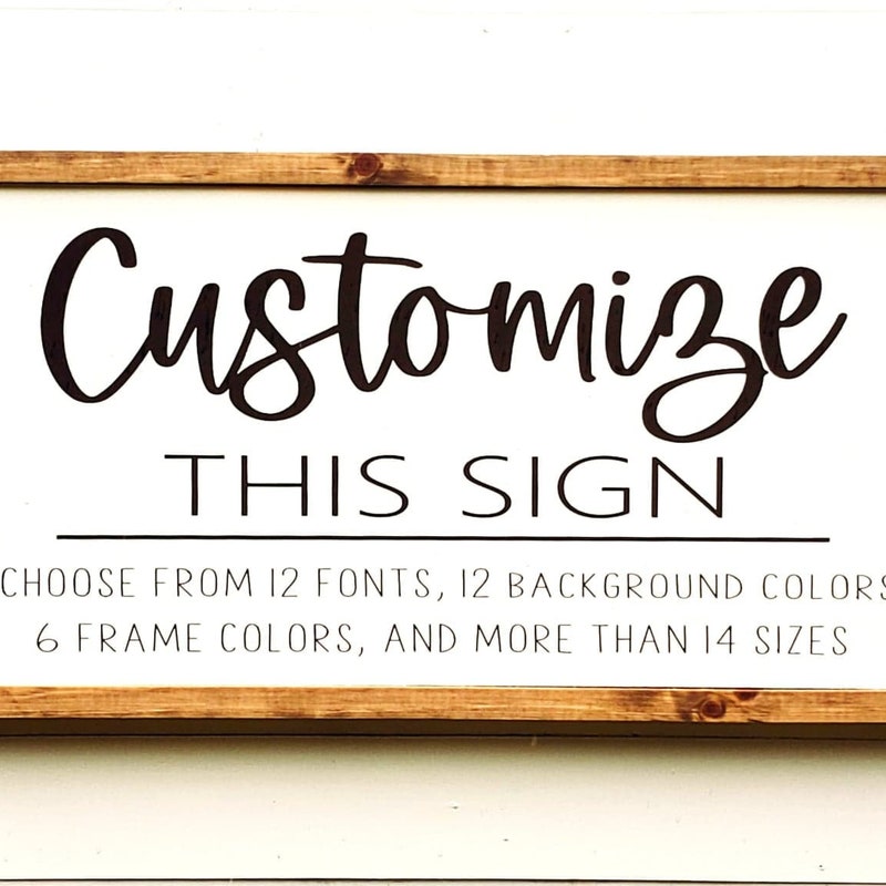 Custom Sign - Etsy