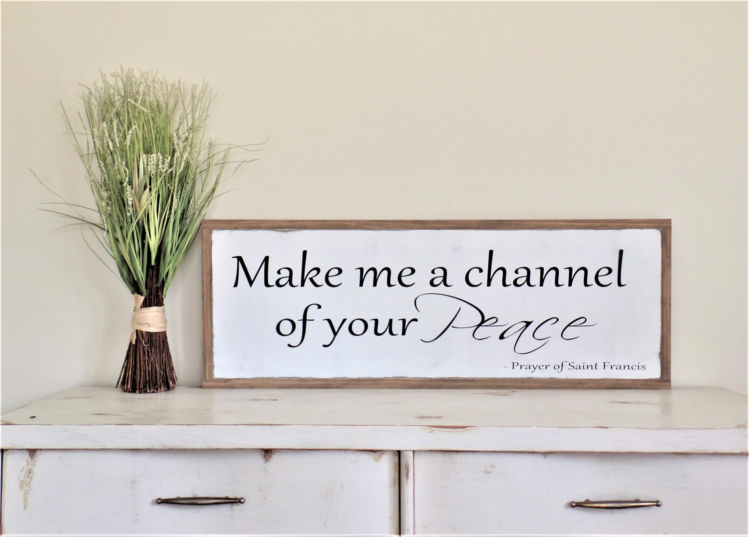 Make Me a Channel of Your Peace / Wood Sign / Prayer of Saint - Etsy UK