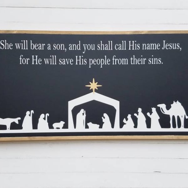 Nativity Sign - Etsy