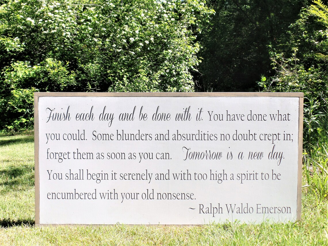 Ralph Waldo Emerson Sign / Inspirational Sign / Signs for Home - Etsy