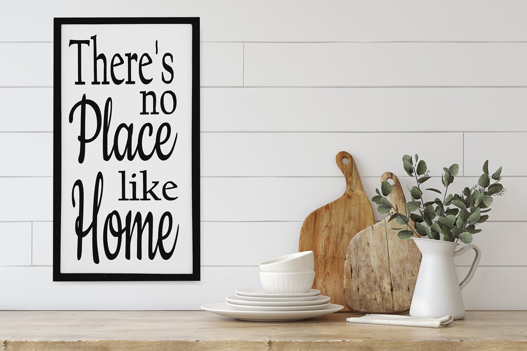 There's No Place Like Home Sign: Inspirational Farmhouse Decor - Etsy