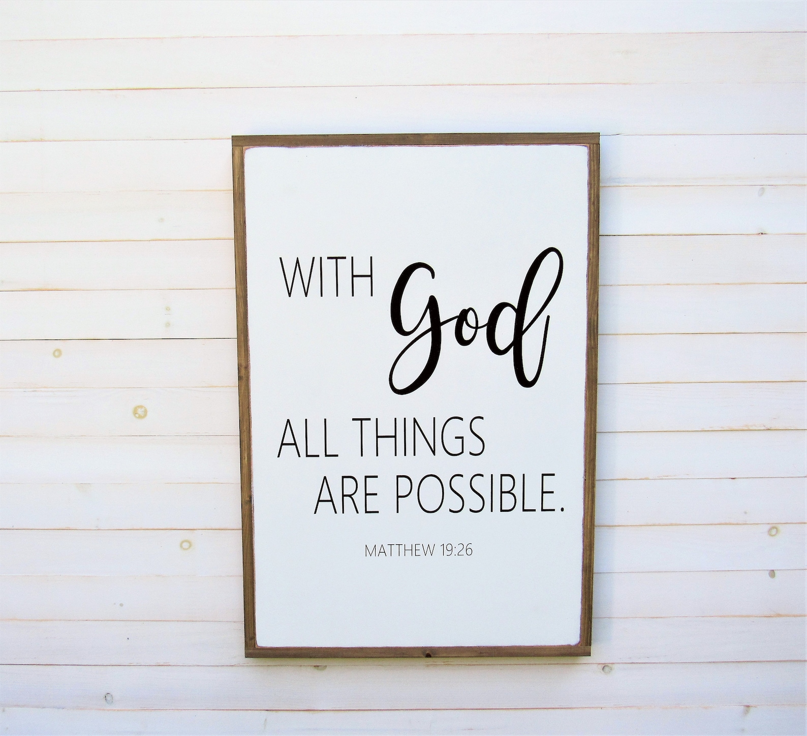 With God All Things Are Possible Sign / Bible Verse Sign / - Etsy