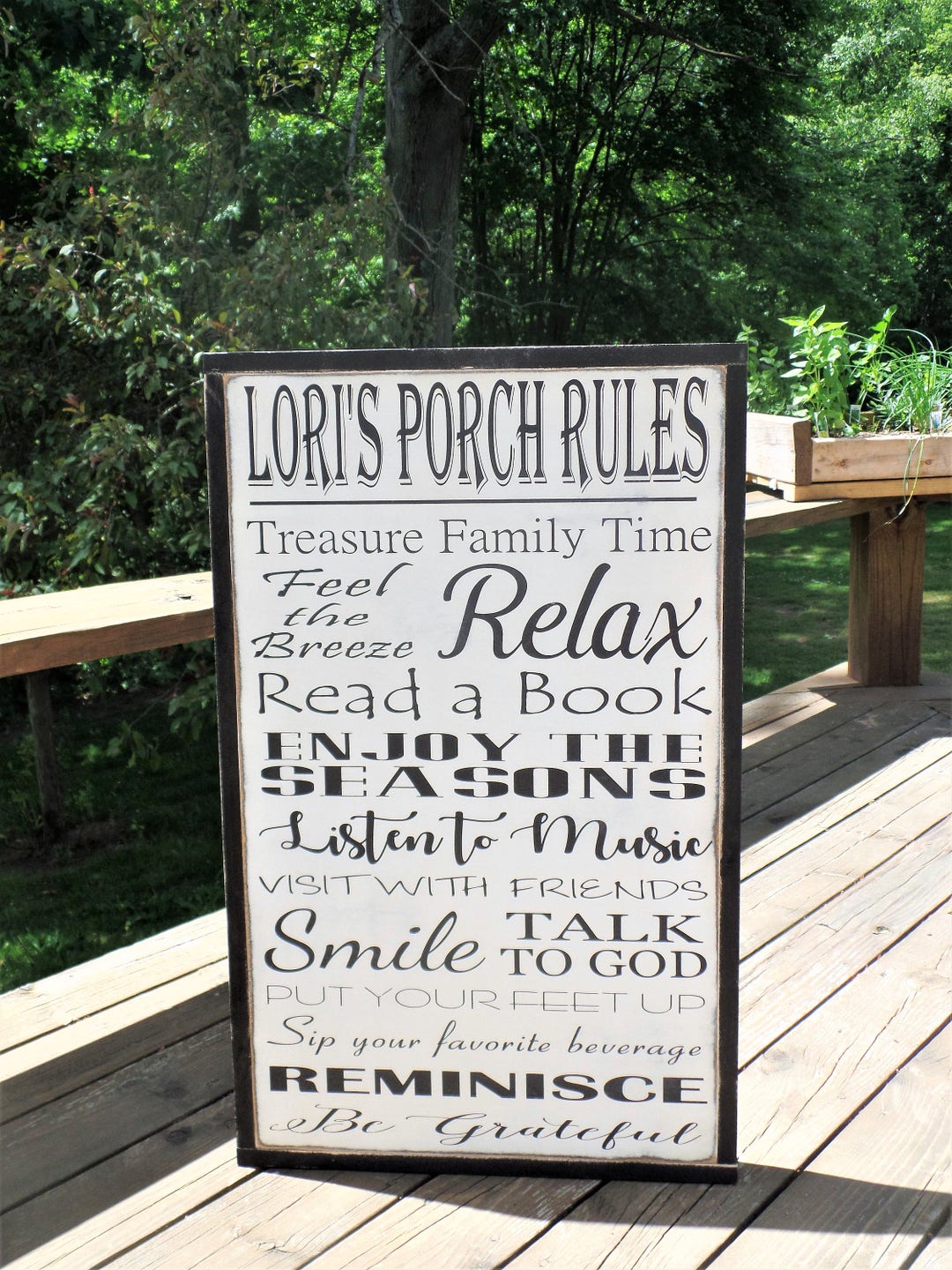 Personalized Porch Rules Sign: Custom Outdoor Decor - Etsy