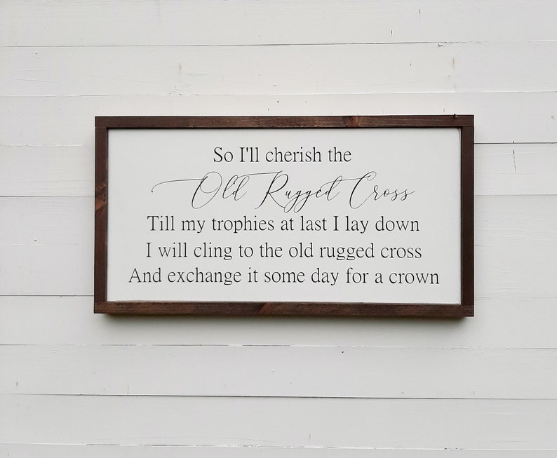 The Old Rugged Cross / Wood Sign / Wooden Sign / Farmhouse - Etsy
