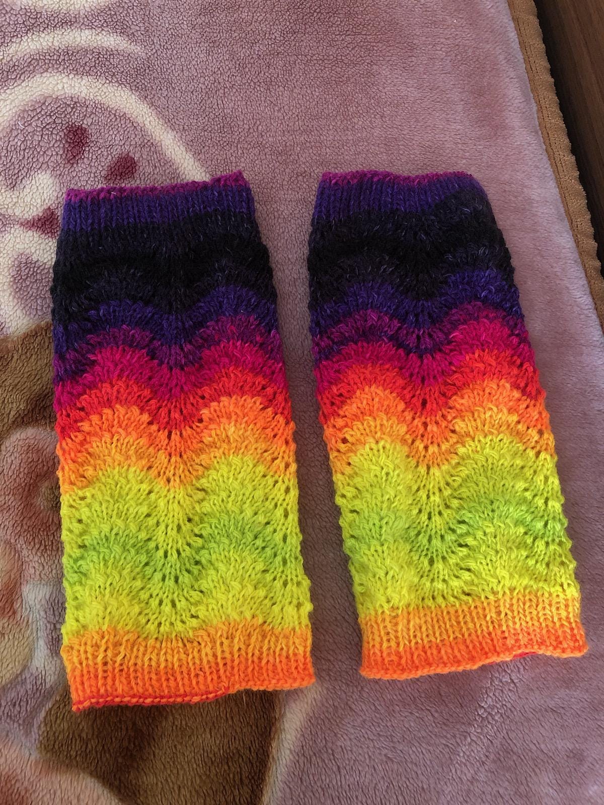 Multi Colored Hand-knitted Women Leg Warmers - Etsy