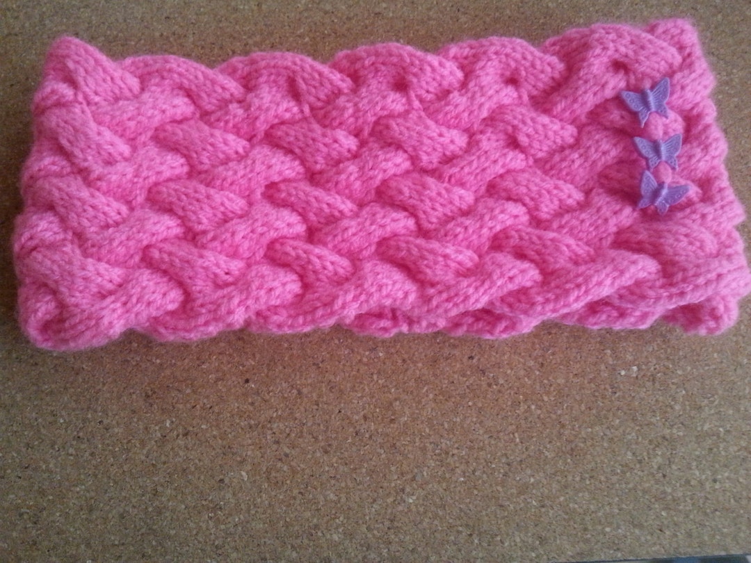 Hand-knitted Hot Pink Ear Warmer - Etsy