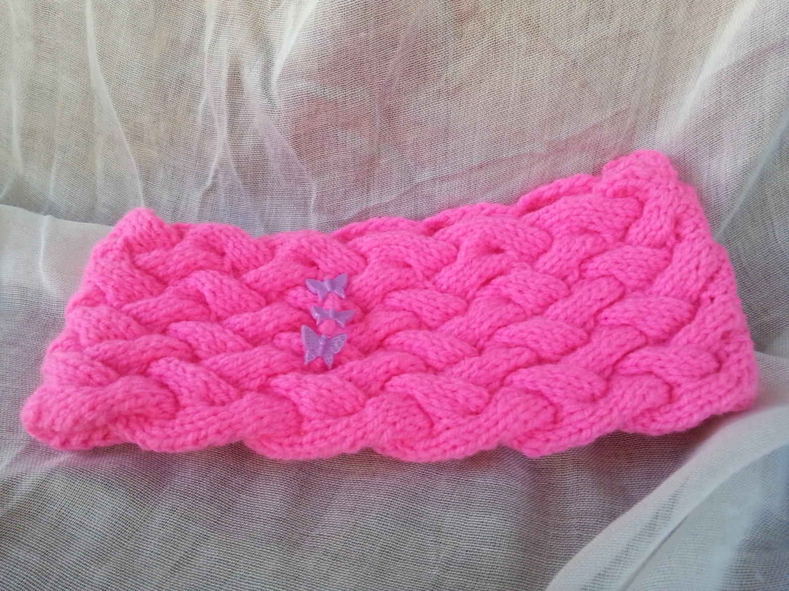 Hand-knitted Hot Pink Ear Warmer - Etsy