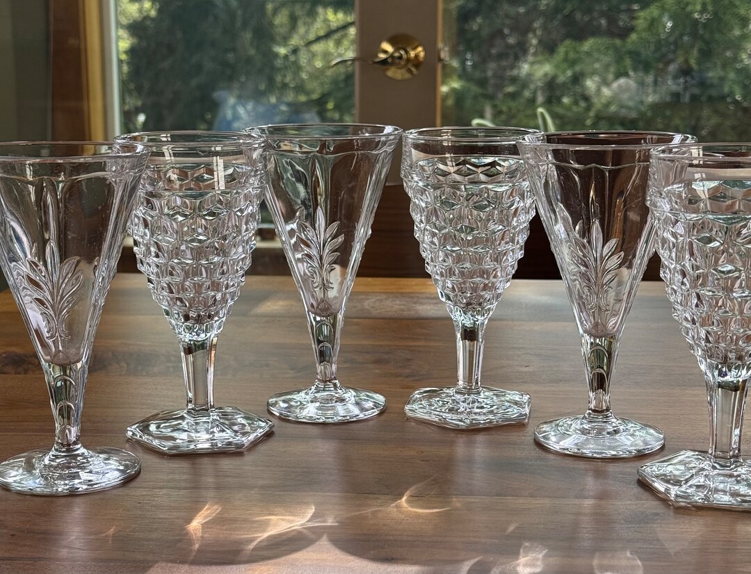 1950's 3 Fostoria Glass Baroque Pattern Clear and 3 Fostoria American ...