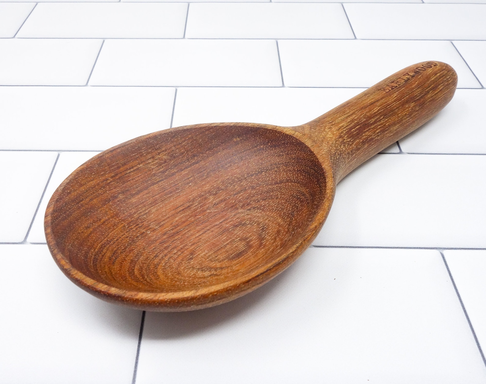 Earlywood short handled wood serving spoon / easy to grip / | Etsy