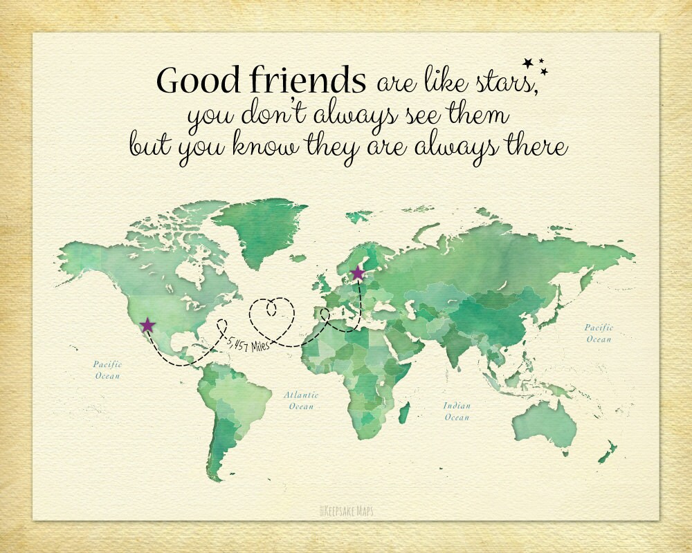 Long Distance Friendship Gift Gift for Good Friends Moving - Etsy Australia