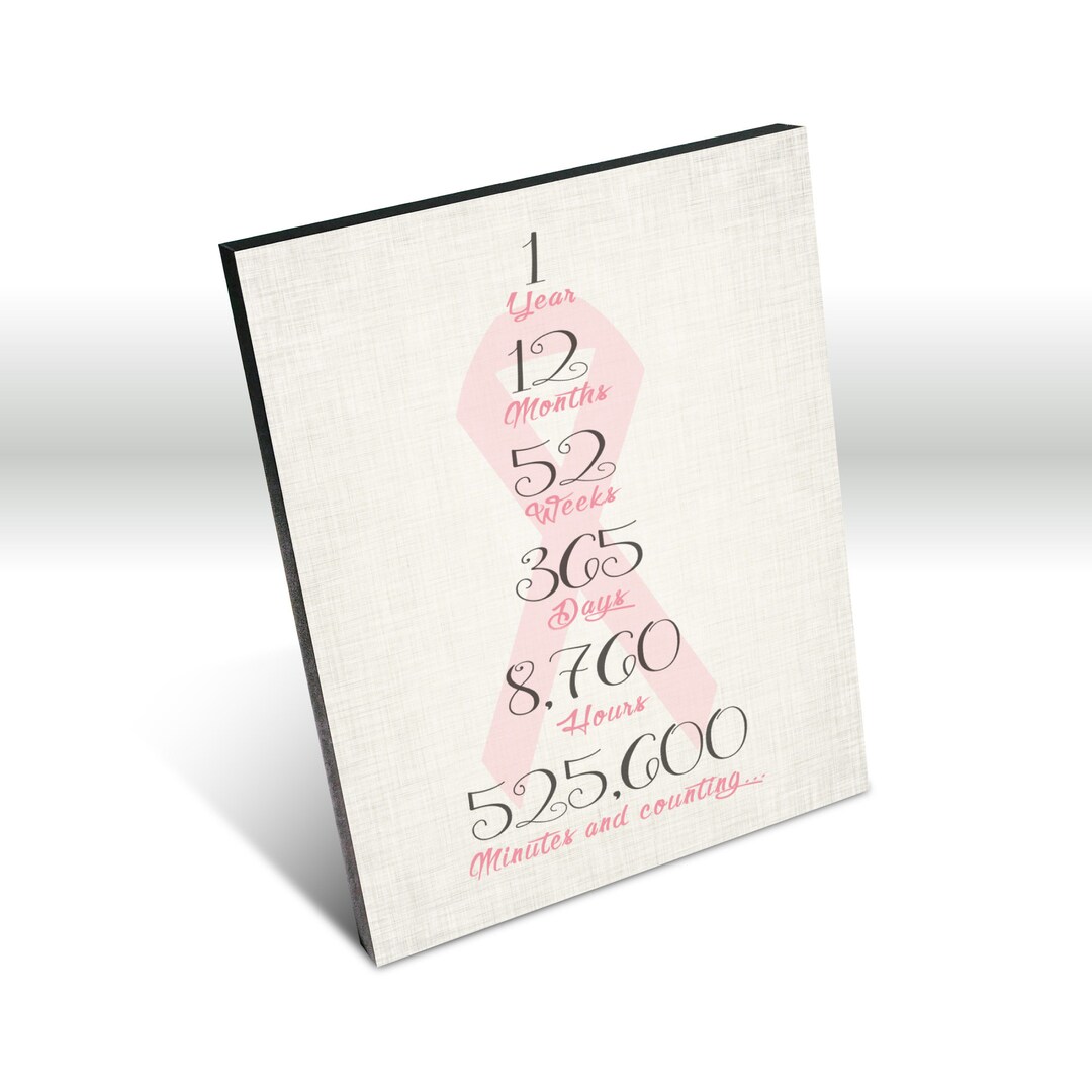 Breast Cancer Survivor Anniversary Print: Pink Ribbon Art - Etsy