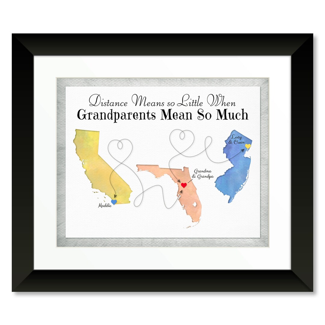 Grandparents Distance Gift, Personalized Gift for Grandma and Grandpa ...