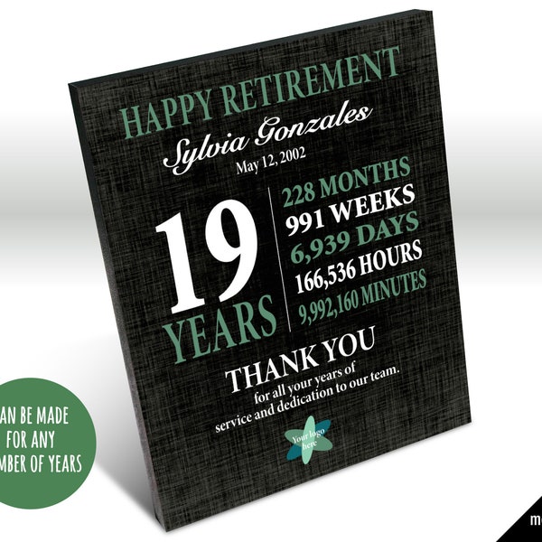 Thank You Retirement Years of Service - Etsy Canada