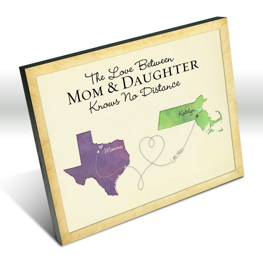 Long Distance Birthday Gift for Mother From Daughter, Love Knows No ...