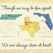 Though We May Be Far Apart Gift for Family Long Distance Gift - Etsy