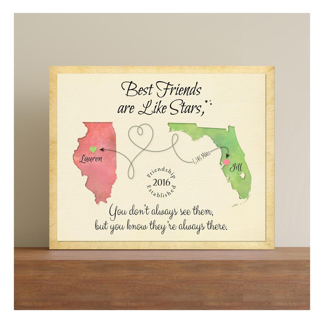 Best Friends Are Like Stars Going Away Gift for Best Friend ...