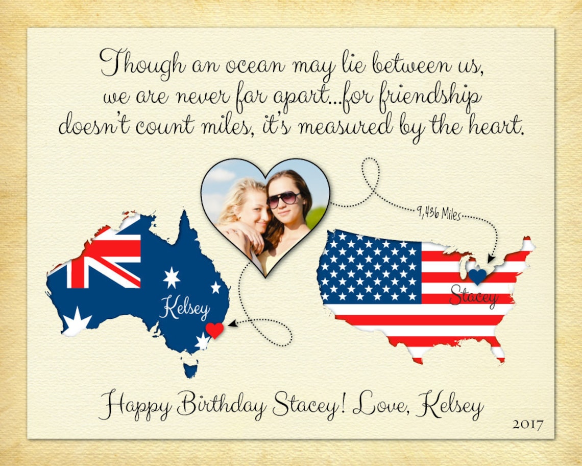 Friend Moving to Australia Gift Print Going Away Gift for | Etsy