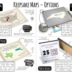 Friendship Maps, Best Friend Moving Away Gift, Long Distance Friendship ...