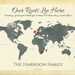 Custom World Map Art for Family, Personalized Genealogy Gift, Our Roots ...