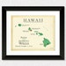 Personalized Map of Hawaii Hawaii Map Art Gift Hawaii - Etsy