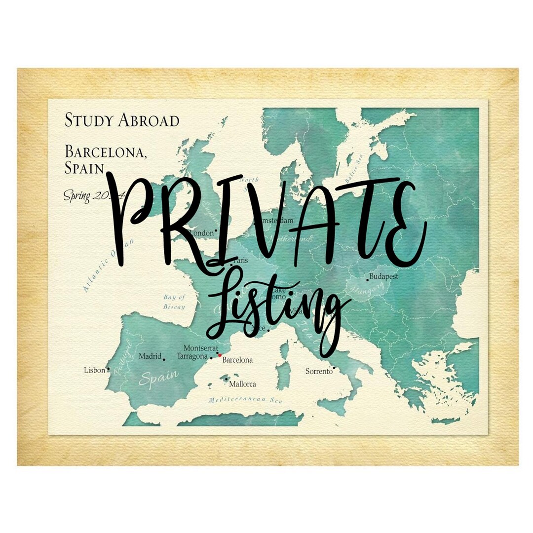 Edits to Europe Study Abroad Map for Kelly - Etsy