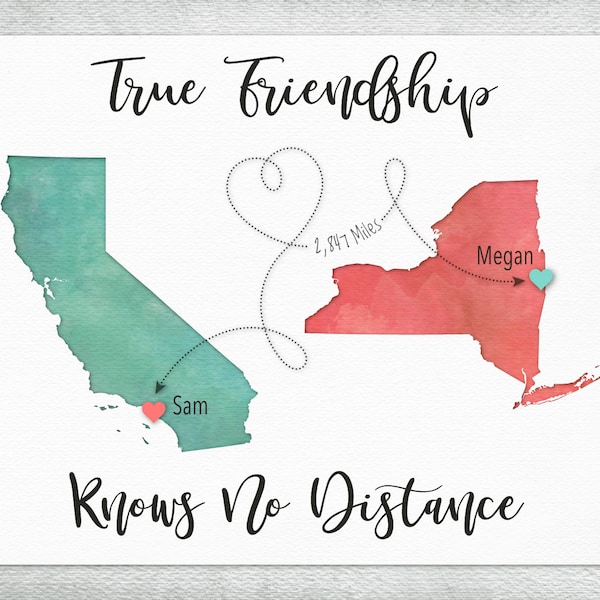 Long Distance Friend - Etsy