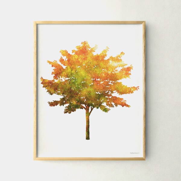 Autumn Tree Print - Etsy