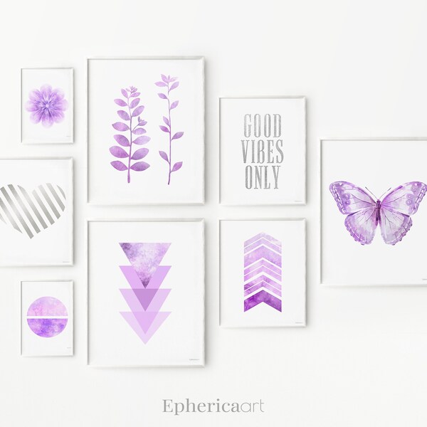 Purple Wall Decor - Etsy