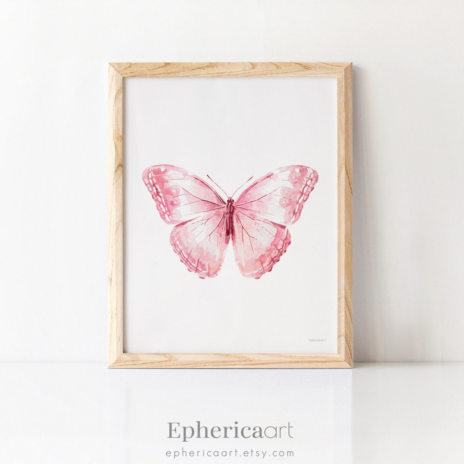 Light Pink Butterfly Wall Decor Pale Pink Baby Girl Art - Etsy